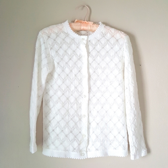 jason maxwell | Sweaters | Vintage Mid Century Jason Maxwell White ...
